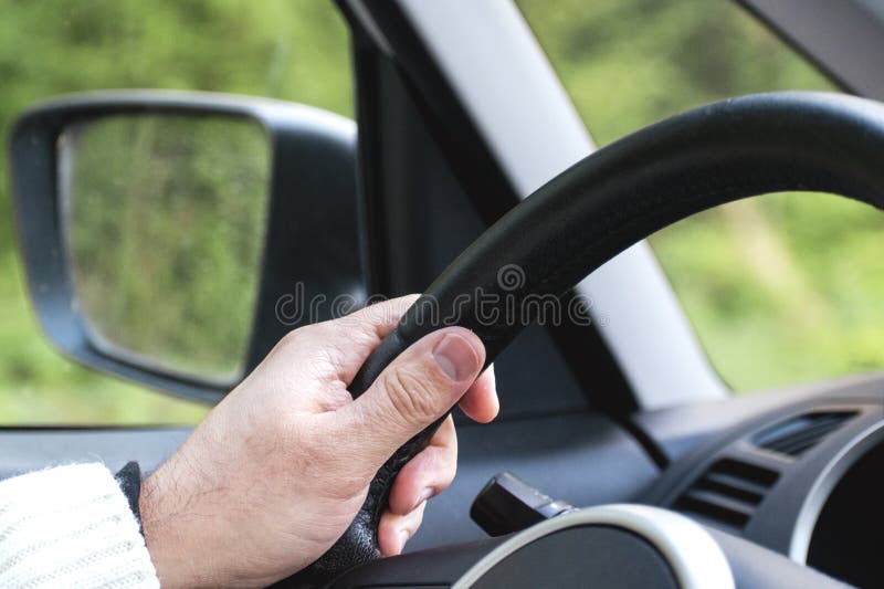 View on Driver Area from Car Interior Stock Image - Image of ...