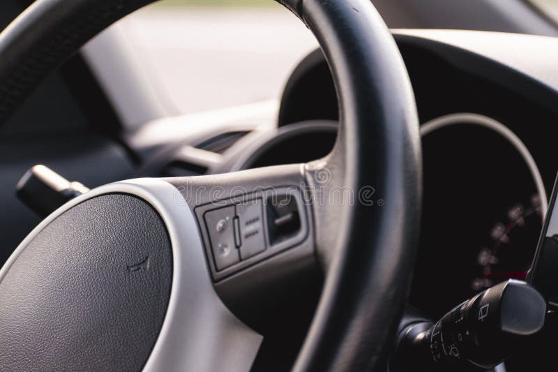 View on Driver Area from Car Interior Stock Image - Image of hold, hand ...
