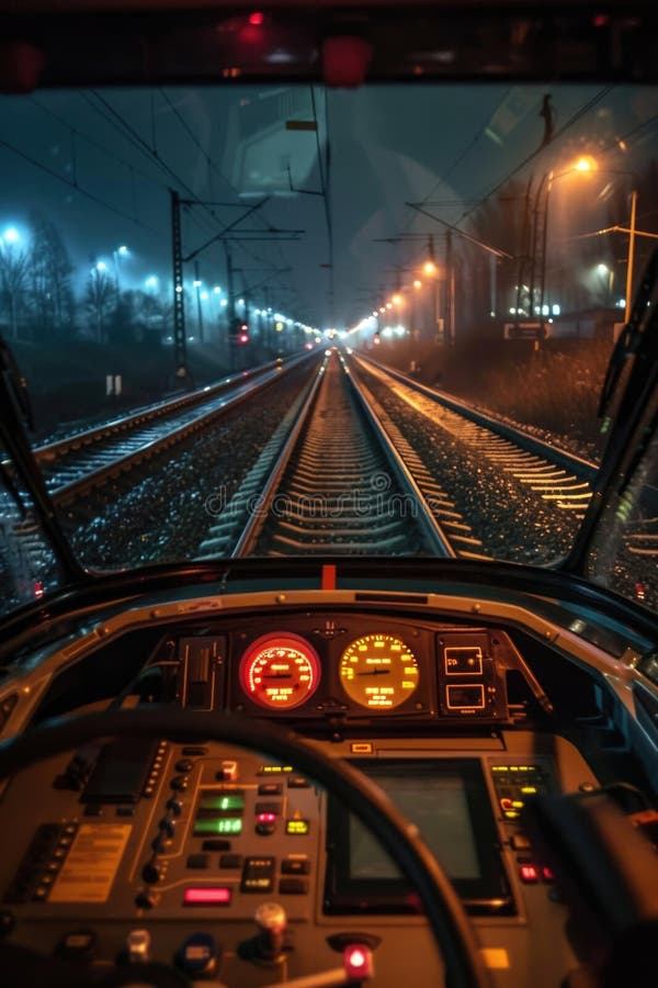 Train driver s perspective stock image. Image of movement - 374531897