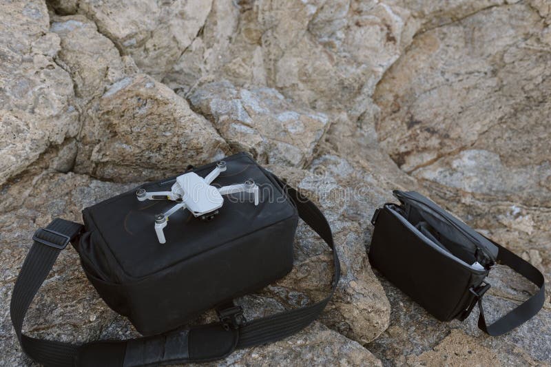 View of a Drone on a Camera Backpack As a Base To Take Off Stock Photo ...