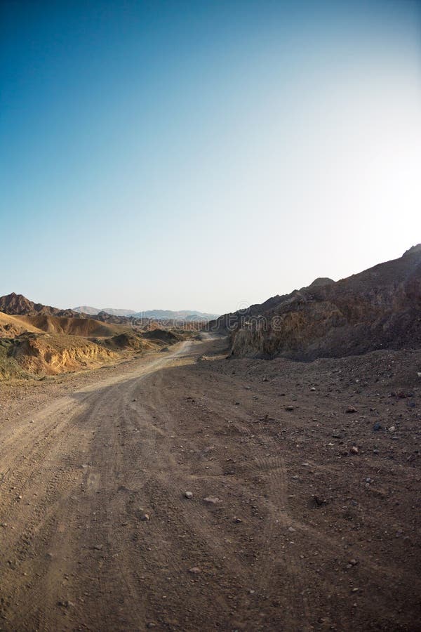 View of Dry Desert Valley. Eilat. Israel Stock Image - Image of hill ...