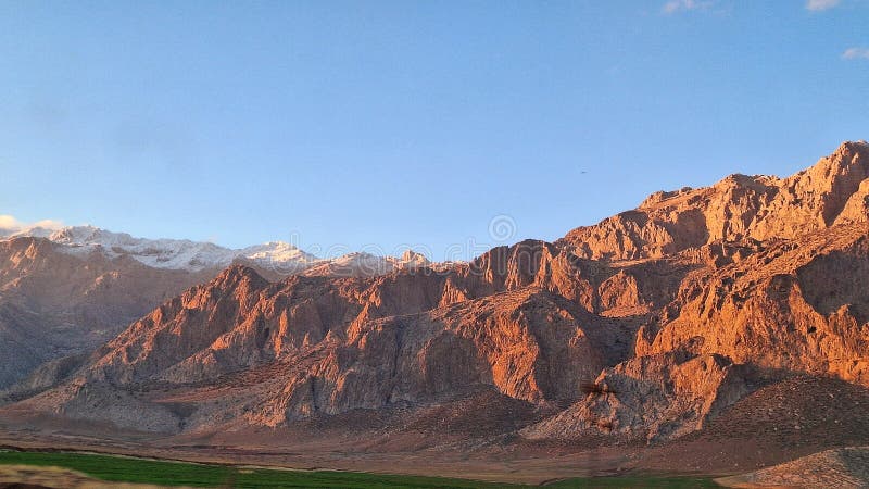 A Natural Mountain Landscape with Difficult Roads Stock Photo - Image ...