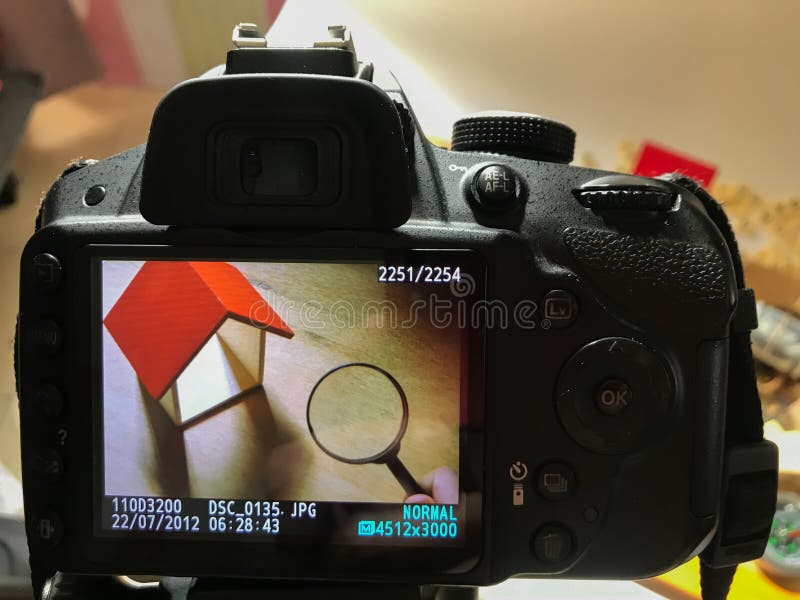 View of Dslr Camera with Image on the Screen. Selective Focus with ...