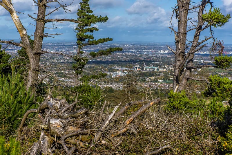 A View of Dublin, Ireland from the Dublin Mountains Stock Photo - Image ...