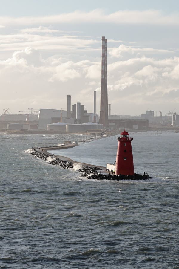 Dublin Port from the Mouth of the Liffey River. Stock Image - Image of ...