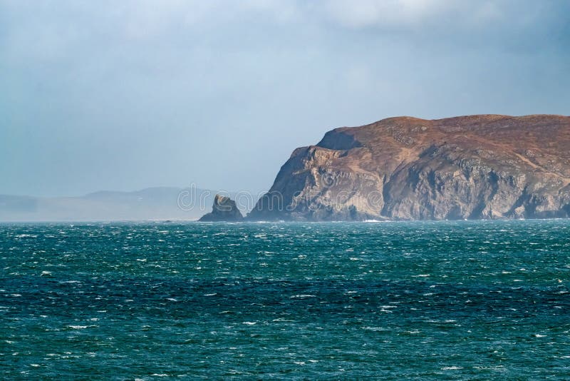 View of Dunaff Head in County Donegal - Ireland Stock Image - Image of ...