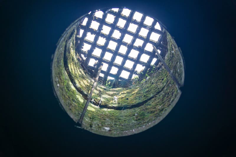 View from the Dungeon Upwards through a Hatch Covered with a Grate ...