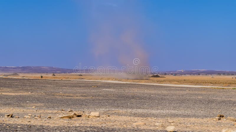 A View of a Dust Storm in the Desert East of Amman, Jordan Stock Image ...
