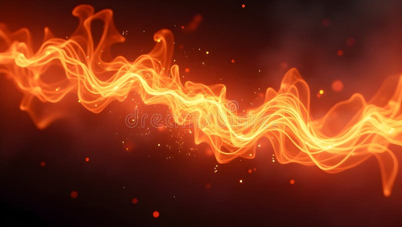 A Dynamic Background with Swirling Flames and Glowing Particle Effects ...