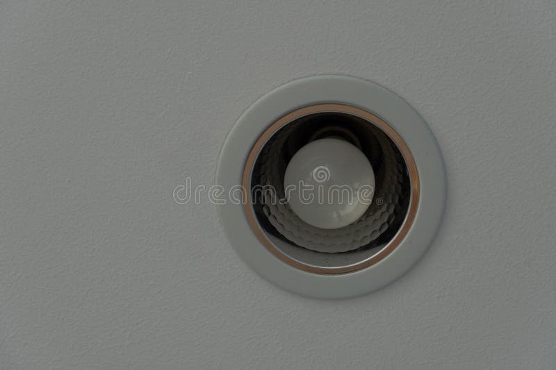 View of E27 Type Ceiling Lamp. the Lights Were Turned Off Stock Photo ...