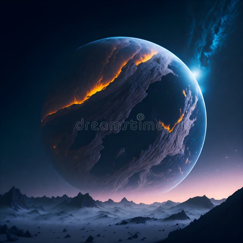 A View of the Earth from a Distant Point of View Stock Illustration ...