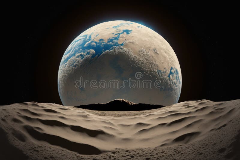 A View of Earth from the Moon. this Images Components Were Provided by ...