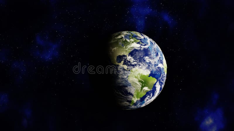 View of Earth in Open Space, Illustration Stock Illustration ...