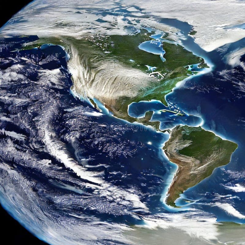 View of the Earth from Outer Space by Generative AI Stock Illustration ...