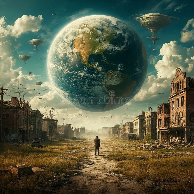 View of Earth from a Parallel Universe Stock Illustration ...