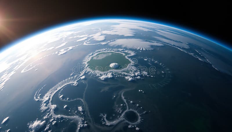 View of Earth Planet from Space Background World Space Week Stock Image ...