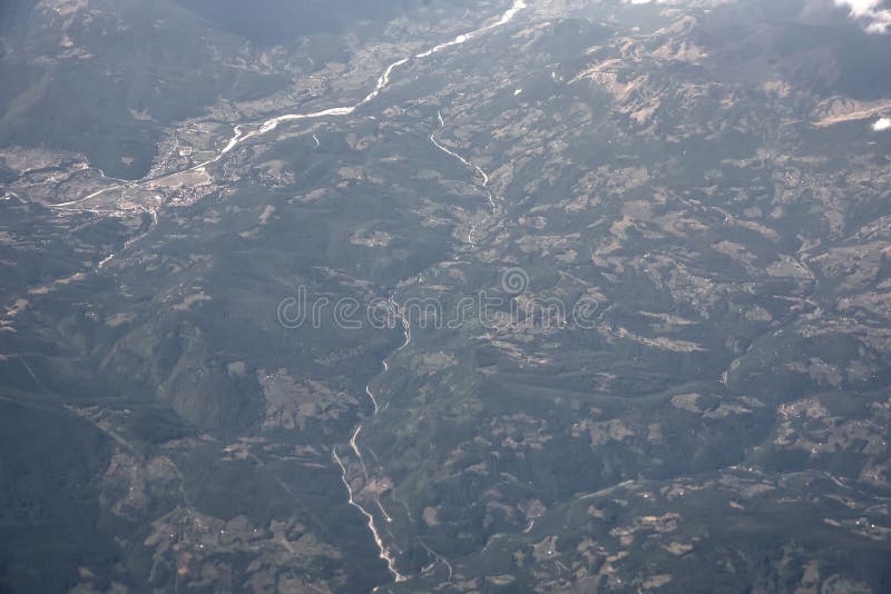 The View of the Earth Relief from the Plane Window Stock Image - Image ...