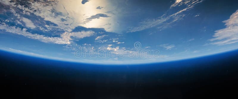 View of the Earth from Space, Blue Planet and Deep Black Space Stock ...