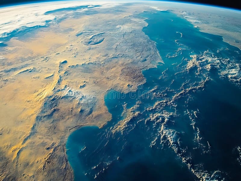A View of the Earth from Space of the Ocean Stock Photo - Image of ...