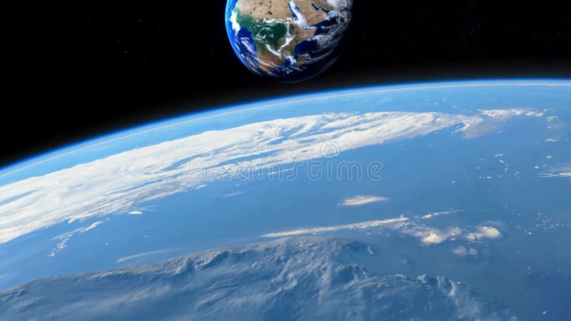 Earth Viewed from Space Showing Clouds and Ocean Stock Video - Video of ...