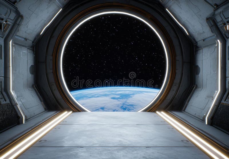 View Outer Space Window Station Stock Illustrations – 519 View Outer ...
