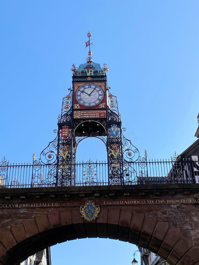 A View of the Eastgate Clock in Chester Editorial Photo - Image of view ...