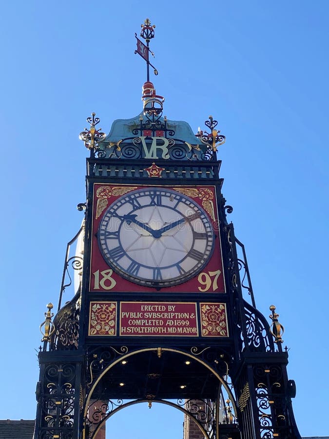 A View of the Eastgate Clock in Chester Editorial Stock Photo - Image ...