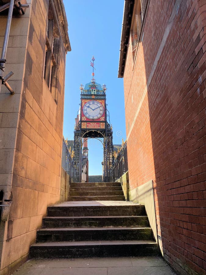 A View of the Eastgate Clock in Chester Editorial Photography - Image ...