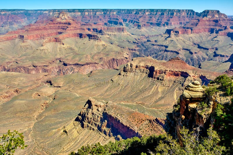 View from the Edge of Grand Canyon. USA Stock Image - Image of horizon ...