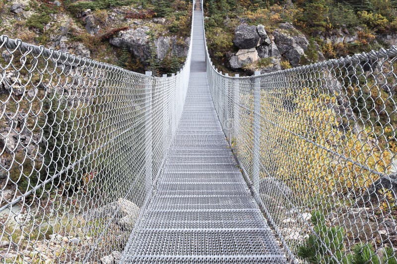 View of the Edge of a Suspension Bridge Stock Photo - Image of midair ...