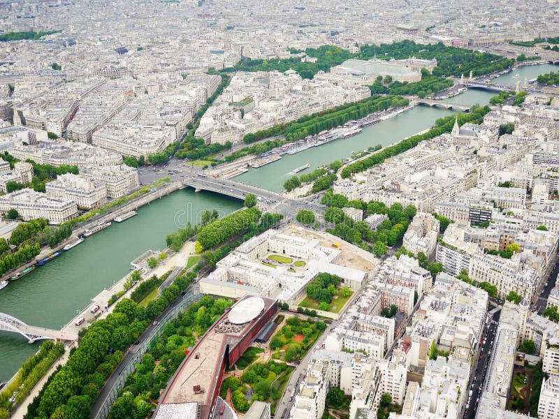 View from Eiffel Tower editorial stock image. Image of green - 42950894