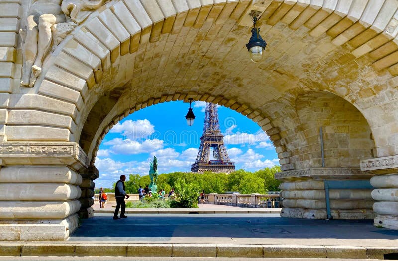 View on the Eiffel Tower in Paris from the Bridge Editorial Stock Photo ...