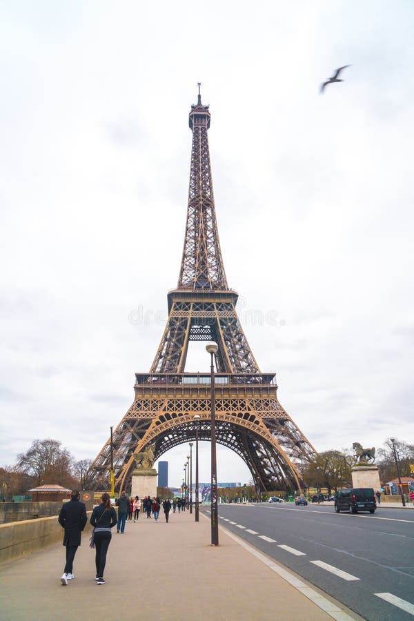 The Eiffel Tower in Paris Shot Against the Sky Editorial Stock Photo ...