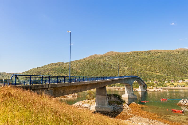 View of the Eiksund Bridge in Ulstein Municipality.Norway Stock Photo ...