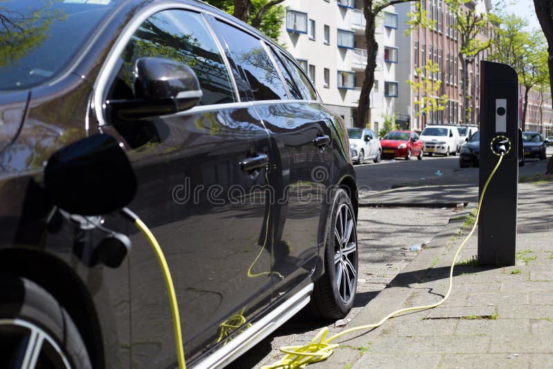 View from an Electric Car Charging Column Stock Photo - Image of ...