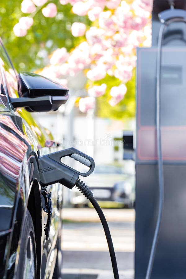 View from an Electric Car Charging Column Stock Photo - Image of ...