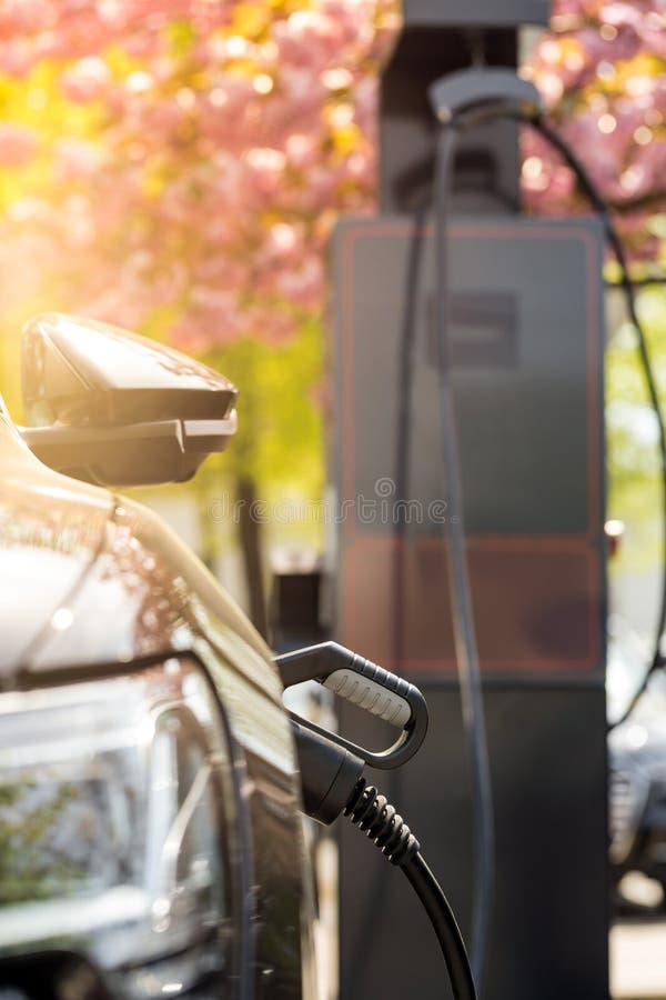 View from an Electric Car Charging Column Stock Photo - Image of ...