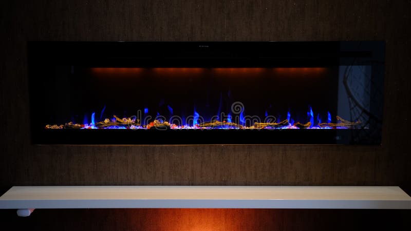 View on Electric Fireplace with Artificial Sparkling Flame, Decor for ...