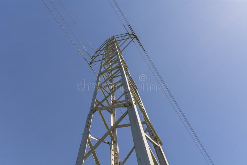 View Electrical Tower from Below Stock Image - Image of communication ...