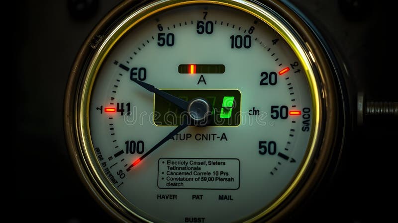 An Electricity Meter Showing High Consumption Stock Illustration ...