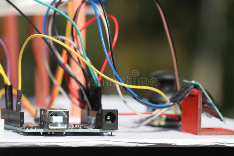 View of an Electronic Prototype Developing Board that Uses Jumper ...