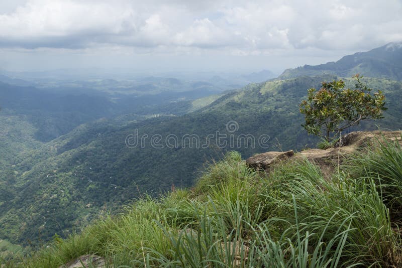 View from Ella Rock, Ella, Sri Lanka Stock Image - Image of blue, cloud ...