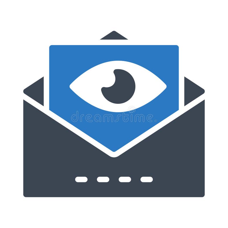 View Email Glyph Color Vector Icon Stock Illustration - Illustration of ...