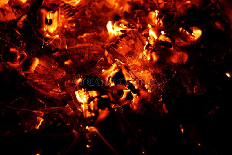 View of embers burning stock photo. Image of heat, wood - 142670512