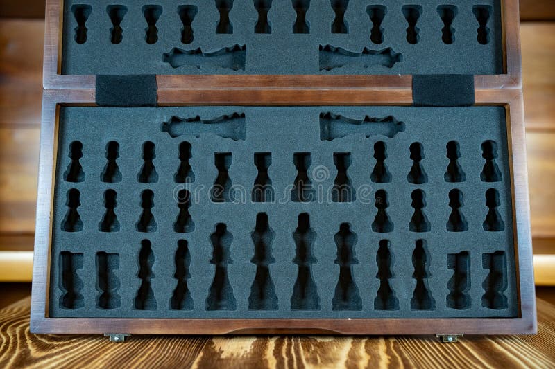 View of Empty Chess Game Box Stock Photo - Image of competition ...