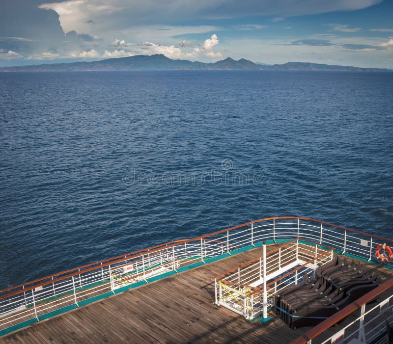 A View from the Aft Deck of a Cruise Ship of One of the Islands of the ...