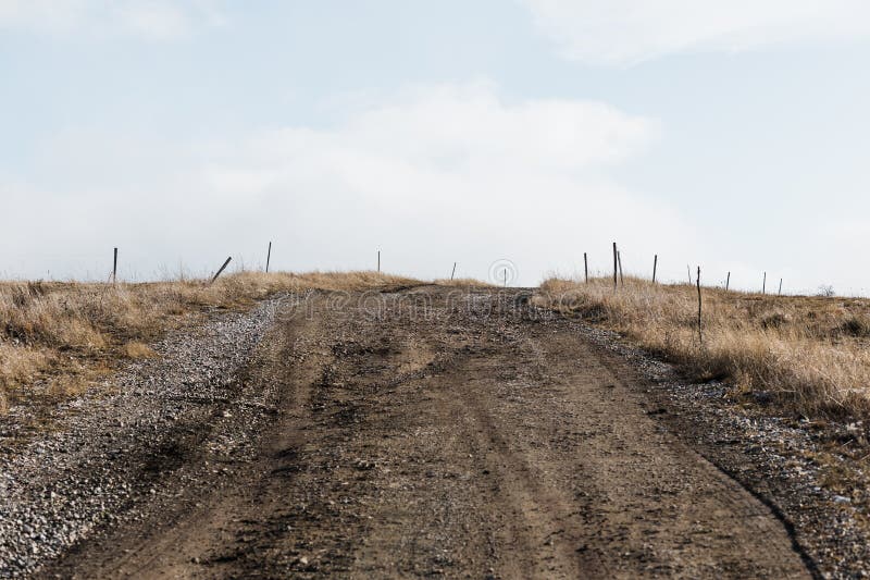 Empty Dirt Road in the Countryside Stock Image - Image of land, brown ...