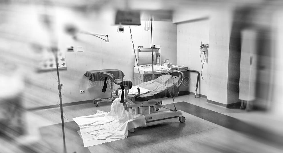 View of an Empty Hospital Bed in the Maternity Ward at a Hospital Stock ...