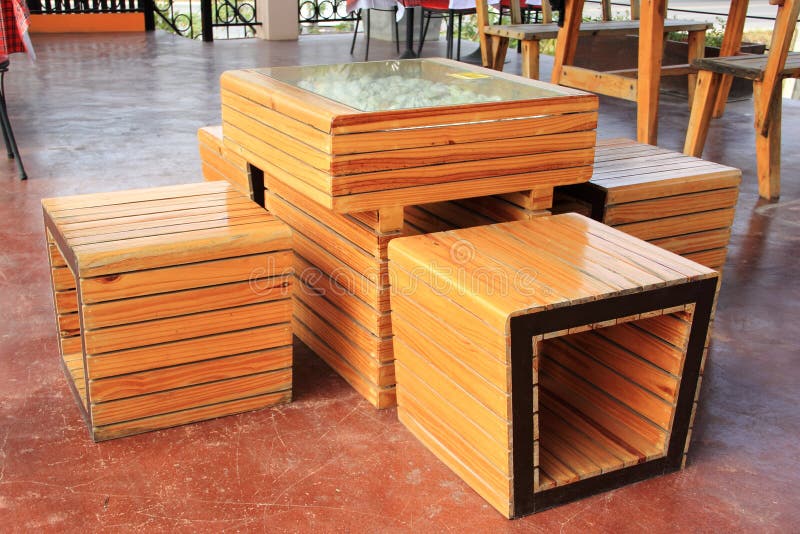 View of Empty Outdoor Restaurant Stock Image - Image of patio, design ...