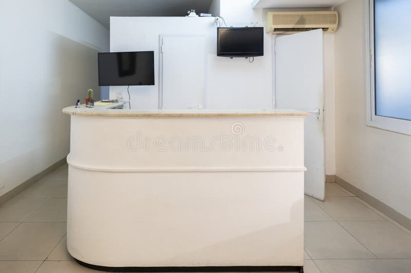 View of Empty Reception Area of Medical Center Stock Photo - Image of ...